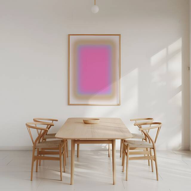 Pastel Aura Gradient Art Print, Pink Glow Spiritual Poster, Colorful ...