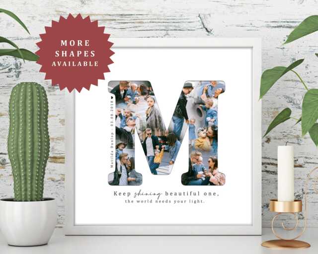 Letter Photo Collage Gift - For Girl Picture Name Print Photo Collage ...