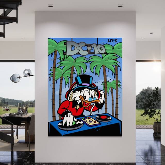 Dj Scrooge Mcduck - Canvas Alec Monopoly Pop Art Canvas by Etsy ...