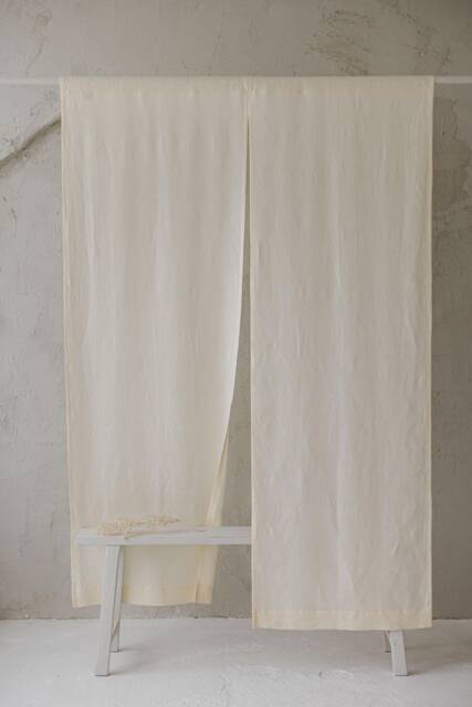 Linen Noren Curtain - Japanese Style Doorway Divider - Handmade Natural ...