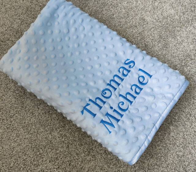 Embroidered Personalised Name Dimple Baby Blanket by Etsy | ufurnish.com