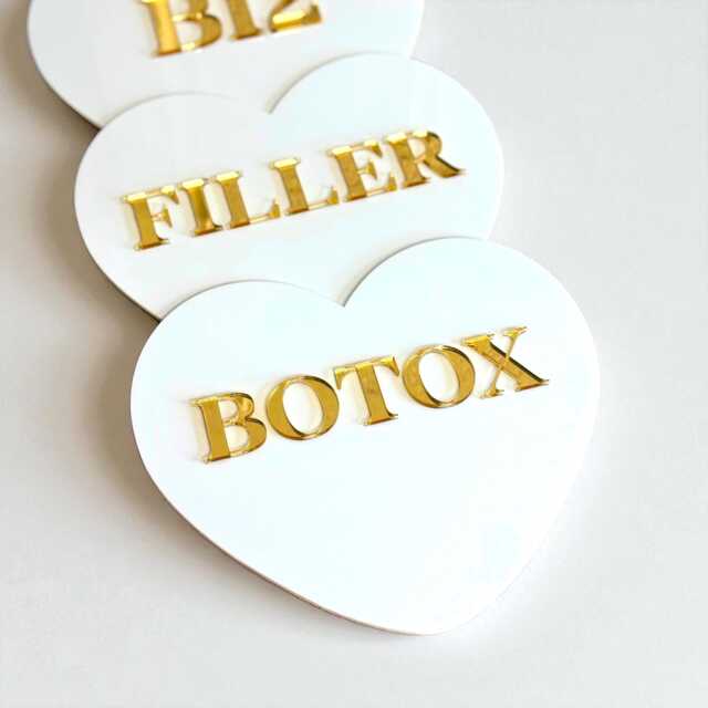 Personalised Heart Shape Acrylic Text Signs - Beauty Room, Salon ...