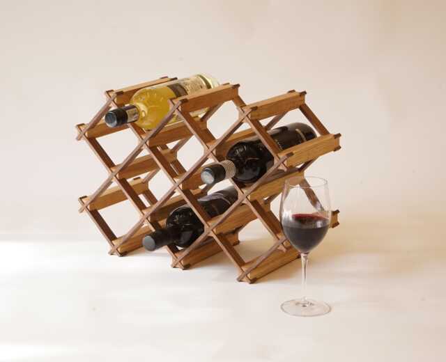 Custom Solid Wood Wine Rack // Hand Made European Oak & American Black Walnut by Etsy | ufurnish.com