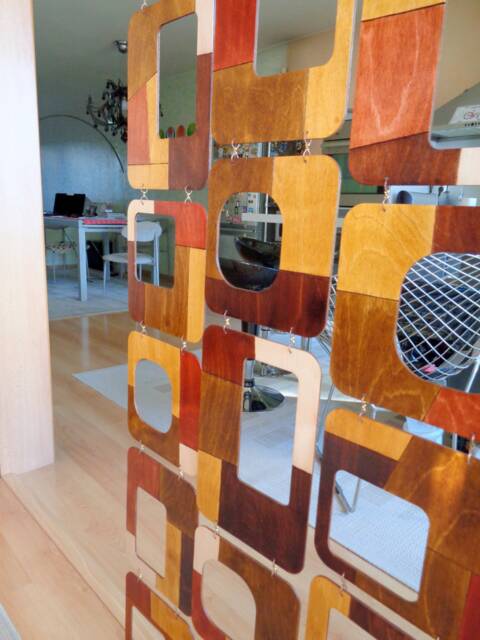 Mid Century Modern Room Divider, 3strands Divider Width 28'', Art Decor ...