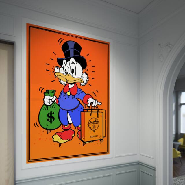 Scrooge Mcduck - Super High Quality Canvas Street Art - Alec Monopoly ...