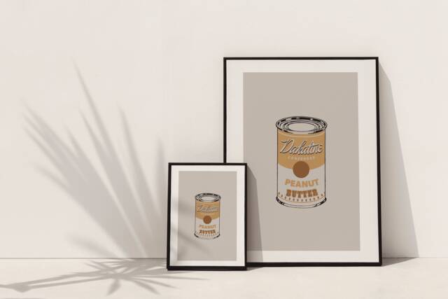 Poster Dakatine Pop Art Andy Warhol Soup Campbell Beige Brown Printed ...
