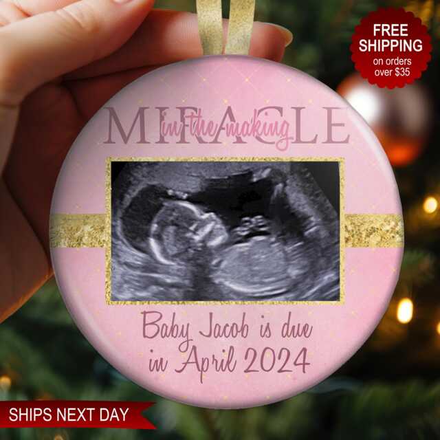 Ultrasound Christmas Ornament, Expecting A Baby Girl, Gender Reveal ...