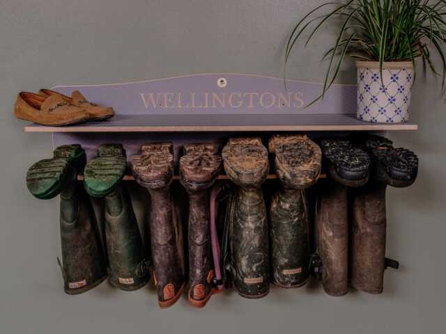 Boot Rack, Welly Rack, Wellington Wall Mounted Personalised Engraved ...