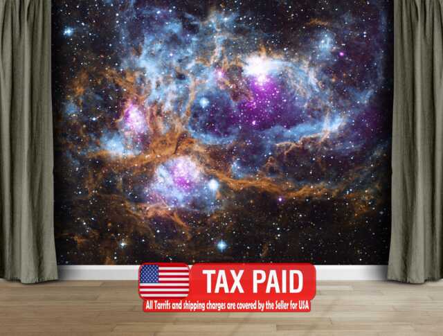 Winter Galaxy Wall Mural, Cosmic Peel & Stick Wallpaper by Etsy ...