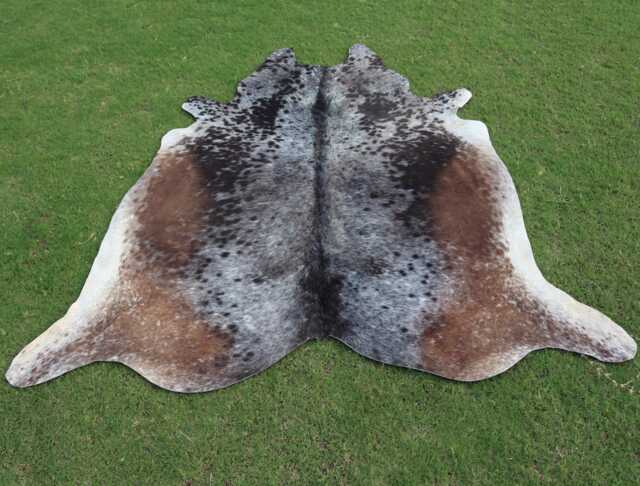 Real Cowhide Rug Brown & White-Speckled Cow Skin Rug-Brazilian Area Rug ...