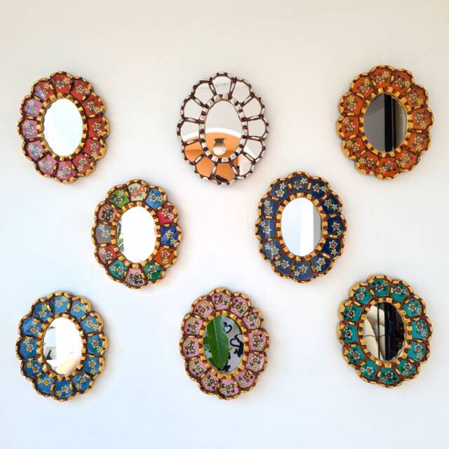 "Peruvian Mirrors "" Honeycomb Collection 20cm Oval I" by Etsy ...