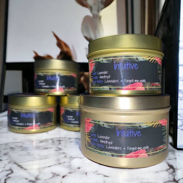 Intuitive Herbal Candles - Healing Self Care Container Thank You Gift ...
