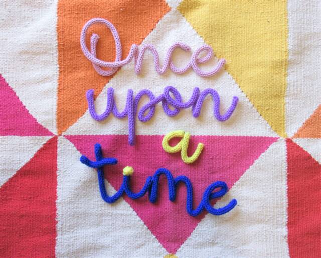 Once Upon A Time Sign Knitted Wire Words Nursery Wall Art Decor ...