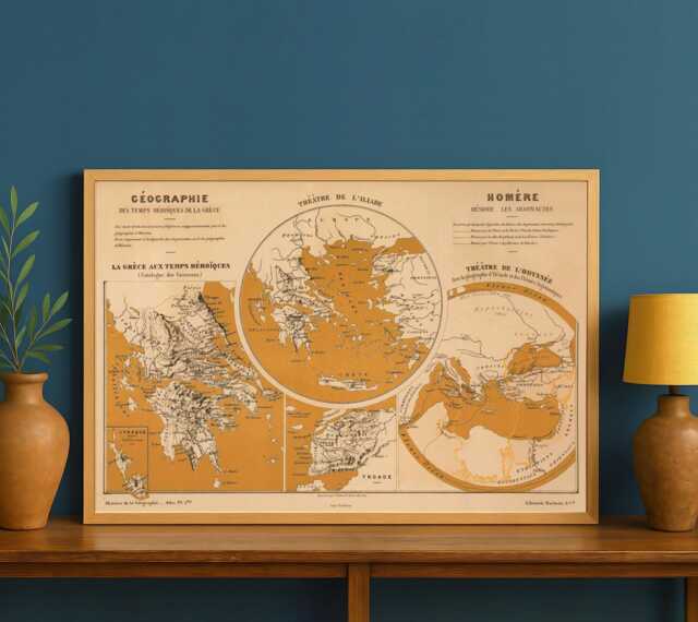 World Map - As It Was in Iliad Odyssey By Homer Ancient Cartography ...