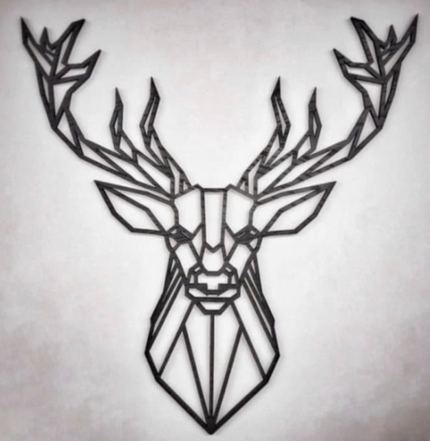 Geometric Stag Wooden Wall Art by Etsy | ufurnish.com