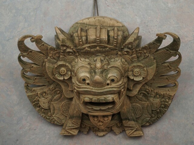 Wall Hanging Decor Balinese Barong Sculpture, Dance, Style, Handmade ...