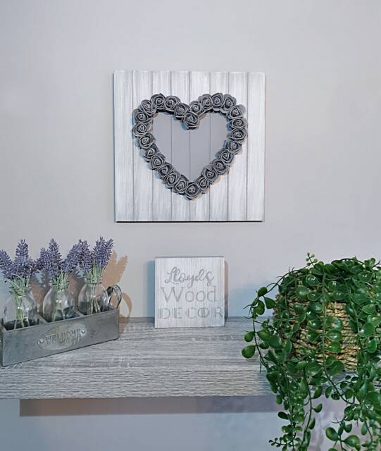 Wooden Rustic Foam Rose Heart Wall Art Decor by Etsy | ufurnish.com
