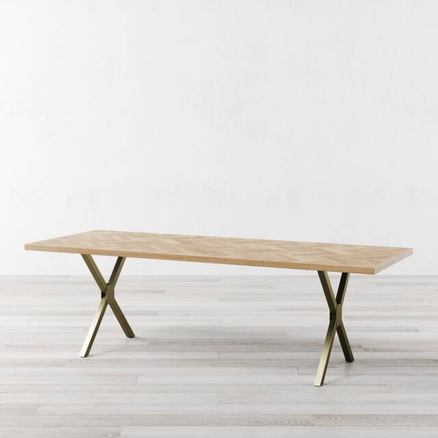 Kew Herringbone Natural Ash Dining Table by Etsy | uFurnish.com