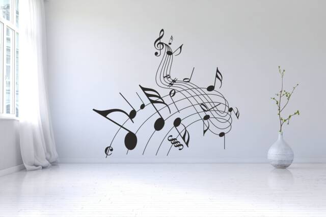 Musical Notes Wall Decal Sticker Art. Any Colour & Size.(#340 by Etsy ...