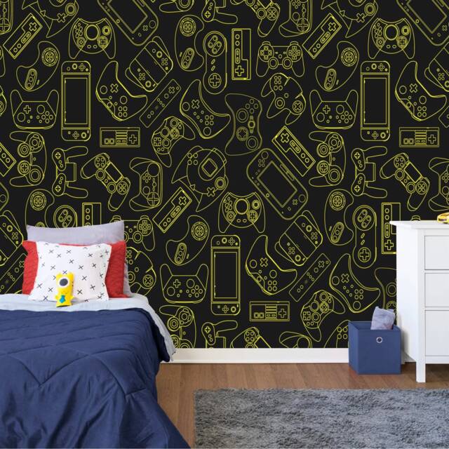 Video Game Controller Seamless Pattern Gift, Art Print Photomural ...