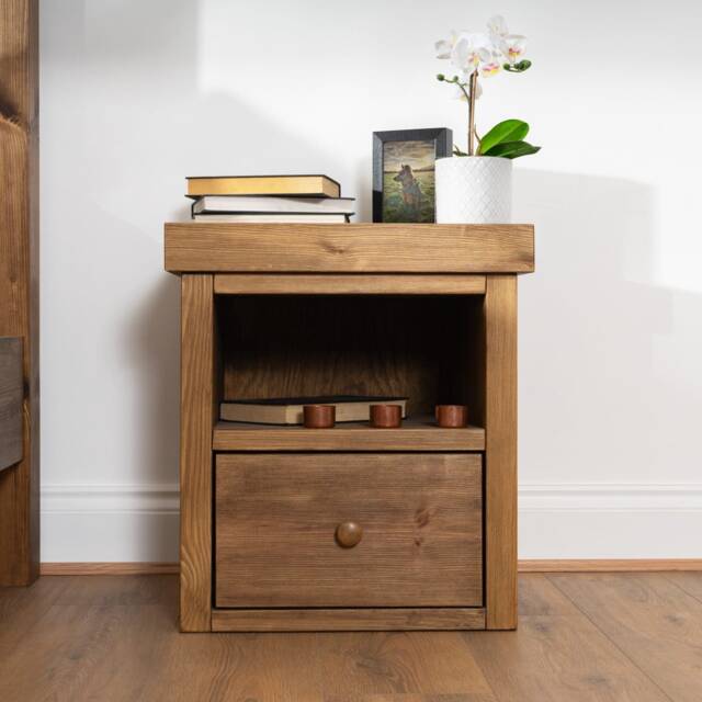 Solid Wood Farmhouse Bedside Table - Reclaimed Timber Style by Etsy ...