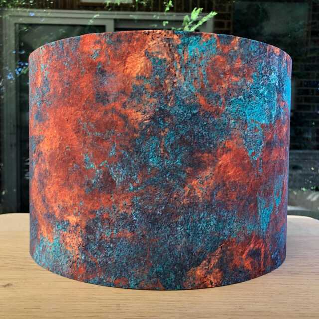 Rust Distressed Lampshade Copper Bedside Table Lamp Shade Ceiling Home ...
