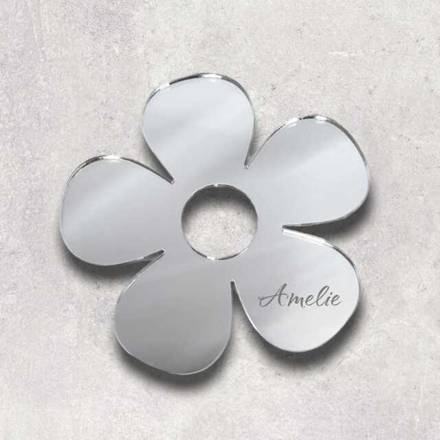 Daisy Flower Acrylic Mirror Wall Art - Custom Sizes, Shapes & Colours ...