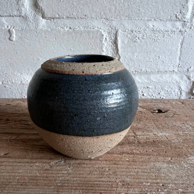 Simple Style Vase, Round Inky Blue Vase, Small Vase by Etsy | ufurnish.com