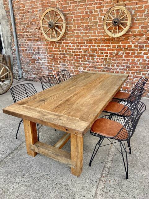 Rustic Wood Dining Table Reclaimed, Farmhouse Wood, Reclaimed Kitchen ...