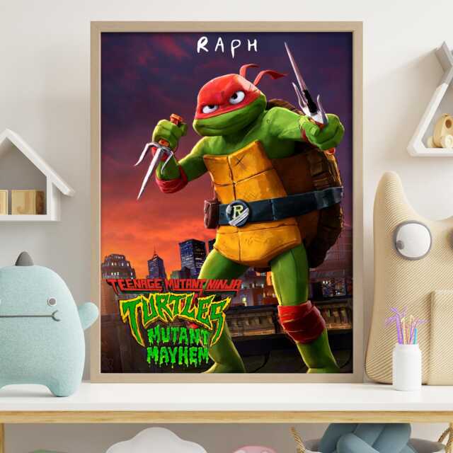 Teenage Mutant Ninja Turtles Print - Raph Mayhem Poster Tmnt Wall Art by Etsy | ufurnish.com