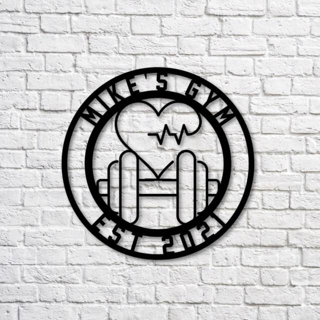 Personalized Home Gym Signs For Workout Room, Metal Sign, Wall Art ...