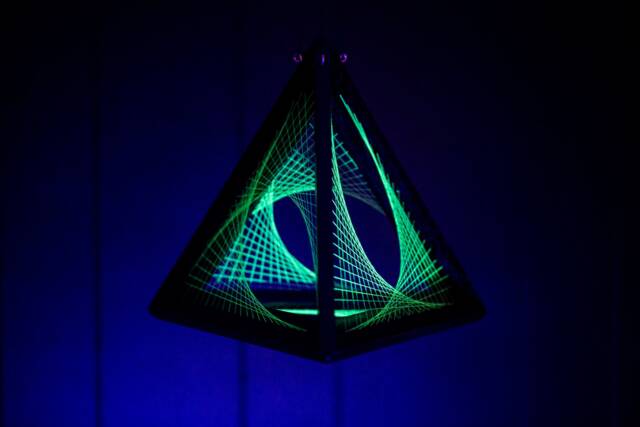 Platonic Solid - Tetrahedron Uv Reactive String Art by Etsy | ufurnish.com