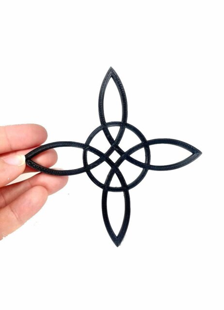 Witches Knot Wall D??cor, Black Raw 3D Printed Tile, 3, 5, Or 8 Inch ...