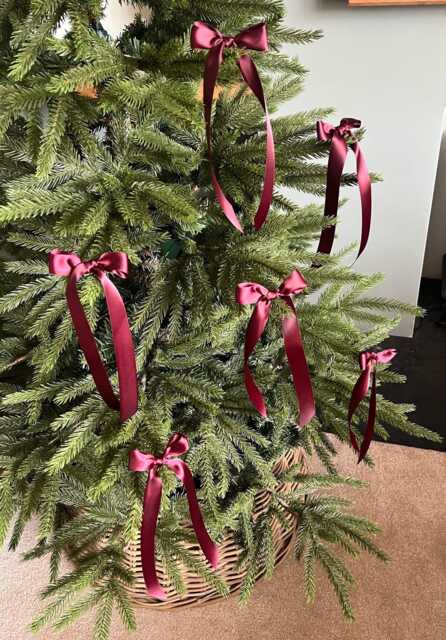 Set Of 6 Long Tail Ribbon Bows - Christmas Tree by Etsy | ufurnish.com