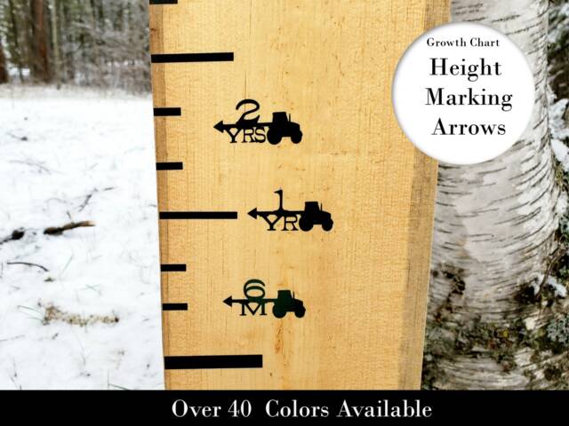 Growth Chart Arrows - Tractor, Height Marking For Charts- Measuring ...
