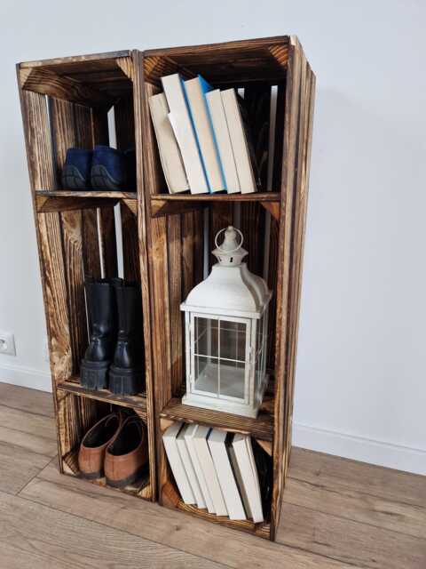 Wooden Shoe Rack With Hairpin Legs Vintage Crate Organizer by Etsy ...