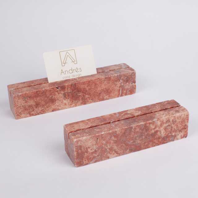 Cube, Rectangular Travertine Card Holder, Marble Menu Jewelry Display ...