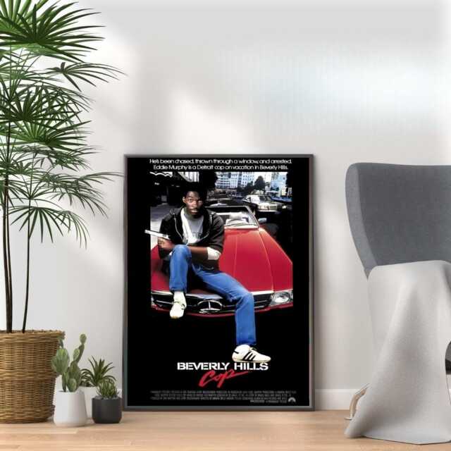 Beverly Hills Cop Print 80S Retro Movie Poster, Home Decor - A3, A4, A5 ...