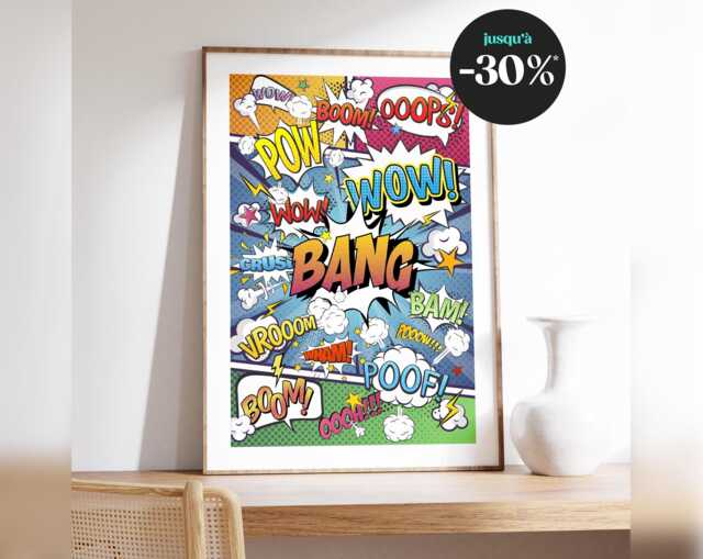 Comics Style Poster - Colorful Pop Art Poster, Vintage Wall Decor ...