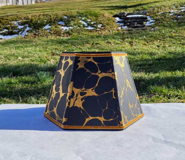 Black Gold Marbled Paper Lampshade by Etsy | ufurnish.com