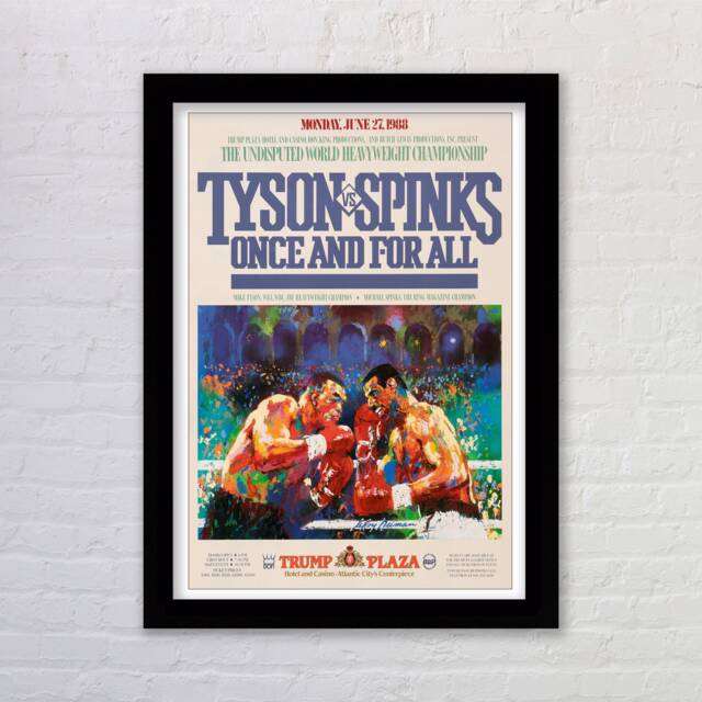 Framed Tyson Vs Spinks Reproduction Boxing Poster Print by Etsy ...