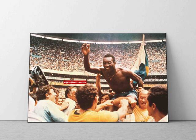 Pele Brazil Football Legend Print, Pel?? 1970 World Cup Poster, Vintage ...