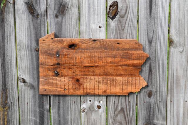 Pennsylvania State Sign - Reclaimed Wood Pallet Home Decor Wall Art ...