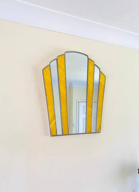 Art Deco Fan Mirror - Mustard Yellow by Etsy | ufurnish.com