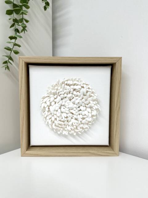 Underwater Intricacies 01 - Shell Art Neutral Coastal Canvas Small ...