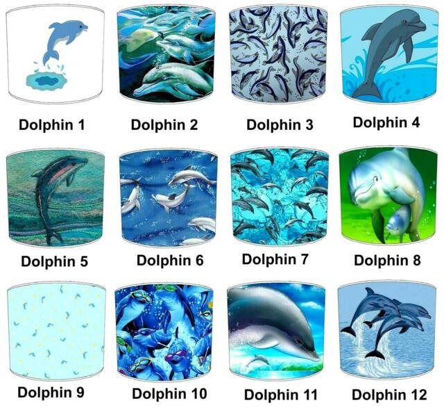 Dolphin Drum Lampshade For Ceiling Light Pendant Table Lamp Bedside ...
