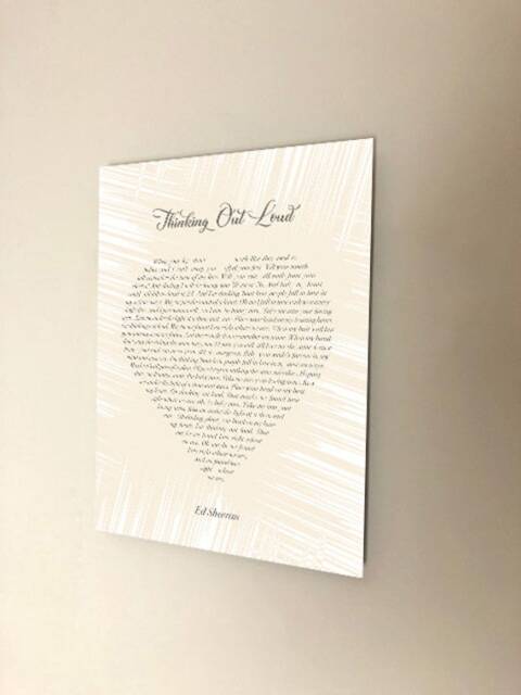 Song Lyric Quality Aluminium Print Panel With Display Block Favourite ...