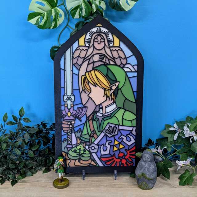 Zelda The Great Link Stained Glass Wall Decor Perfect Gift For A Geeky ...