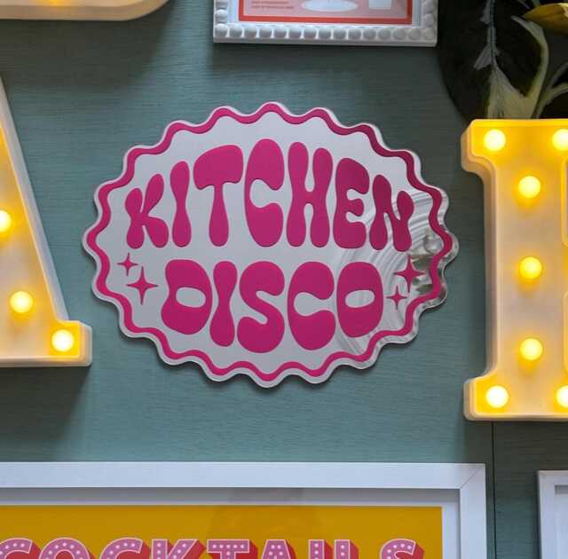 Kitchen Disco Mirror Print, Printed Mirrors, Vinyl Decal Mirror, Funly ...