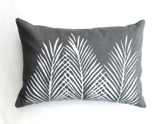 Botanical Style Lumbar Pillow/Palm Throw by Etsy | ufurnish.com